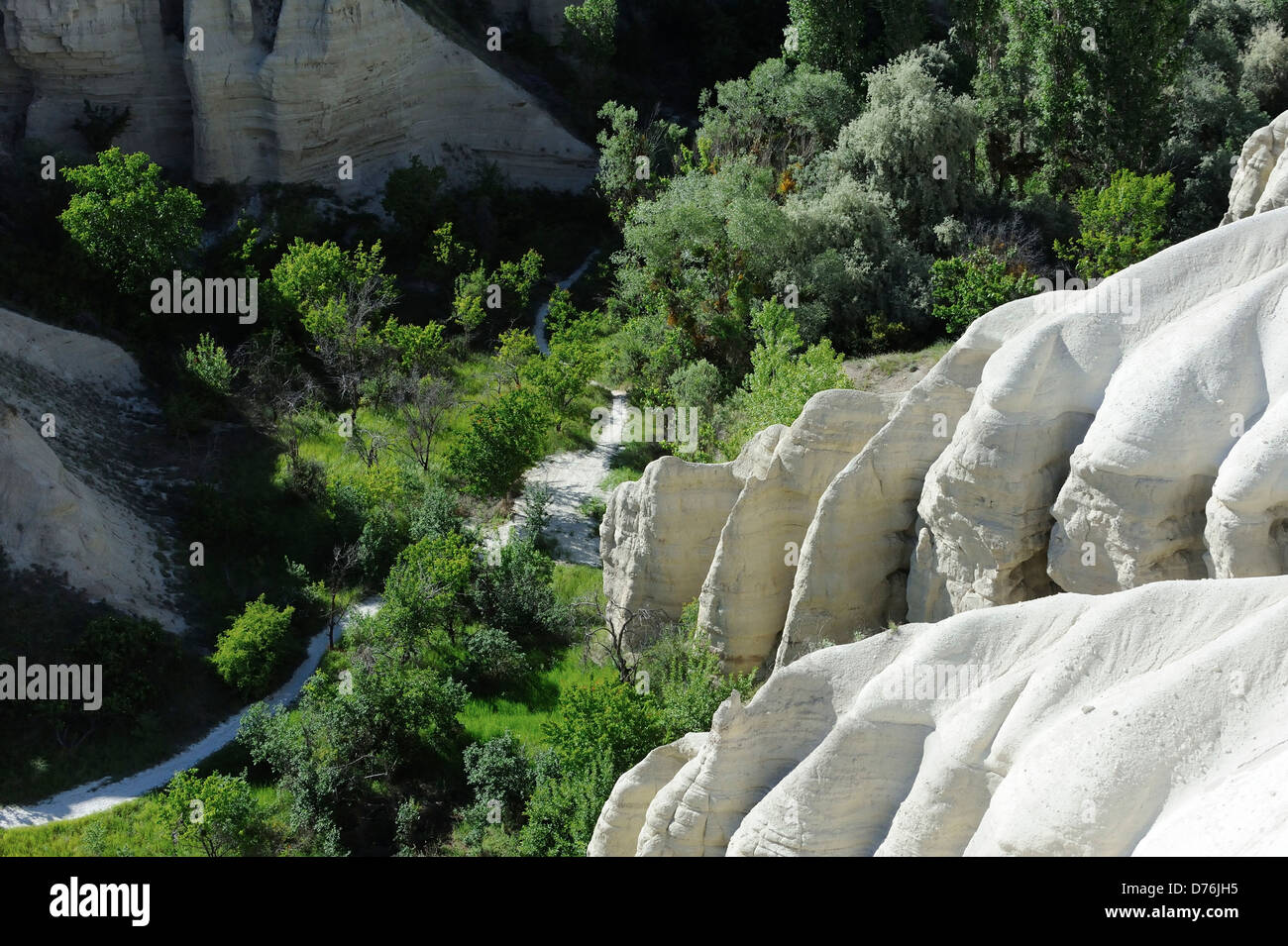 Walking path leading through a valley of limestones Stock Photo - Alamy