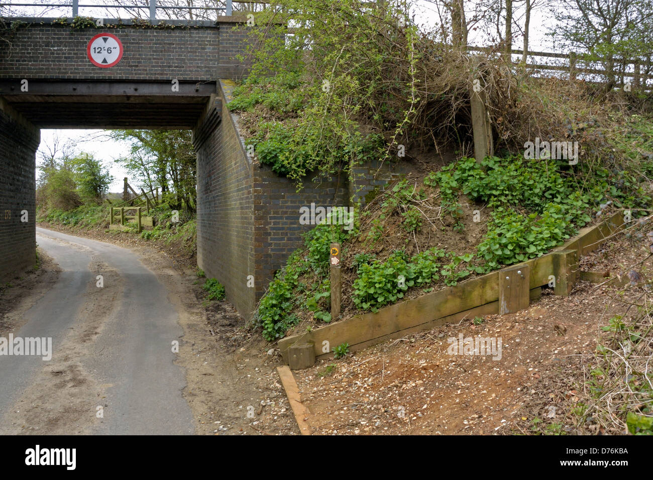 Access ramp to Marriott's Way footpath near Reepham, Norfolk, UK Stock ...