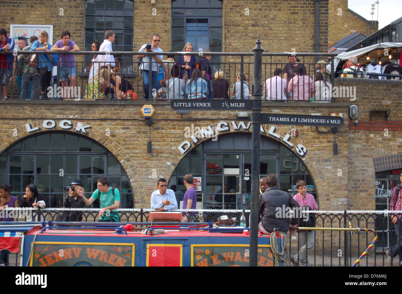 Canal boat at Camden Lock in London, England Stock Photo - Alamy