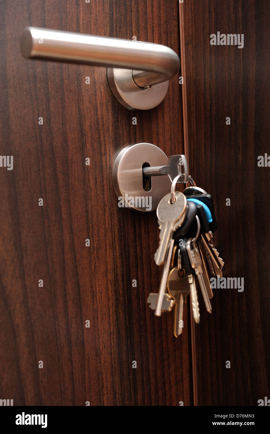 keyhole with keys Stock Photo - Alamy
