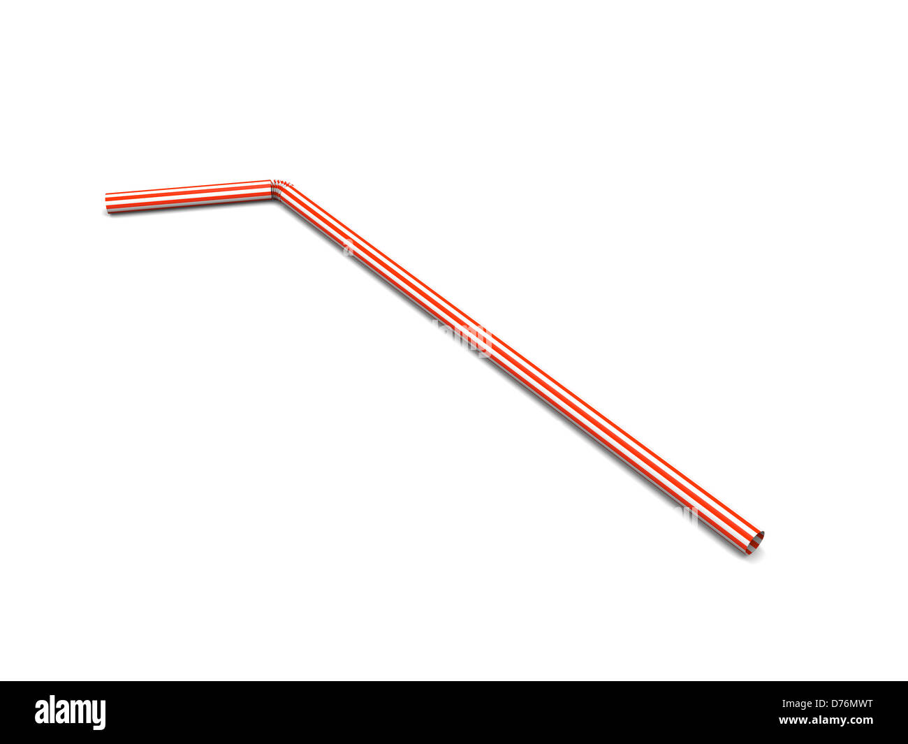 Red drinking straw isolated on white background Stock Photo - Alamy