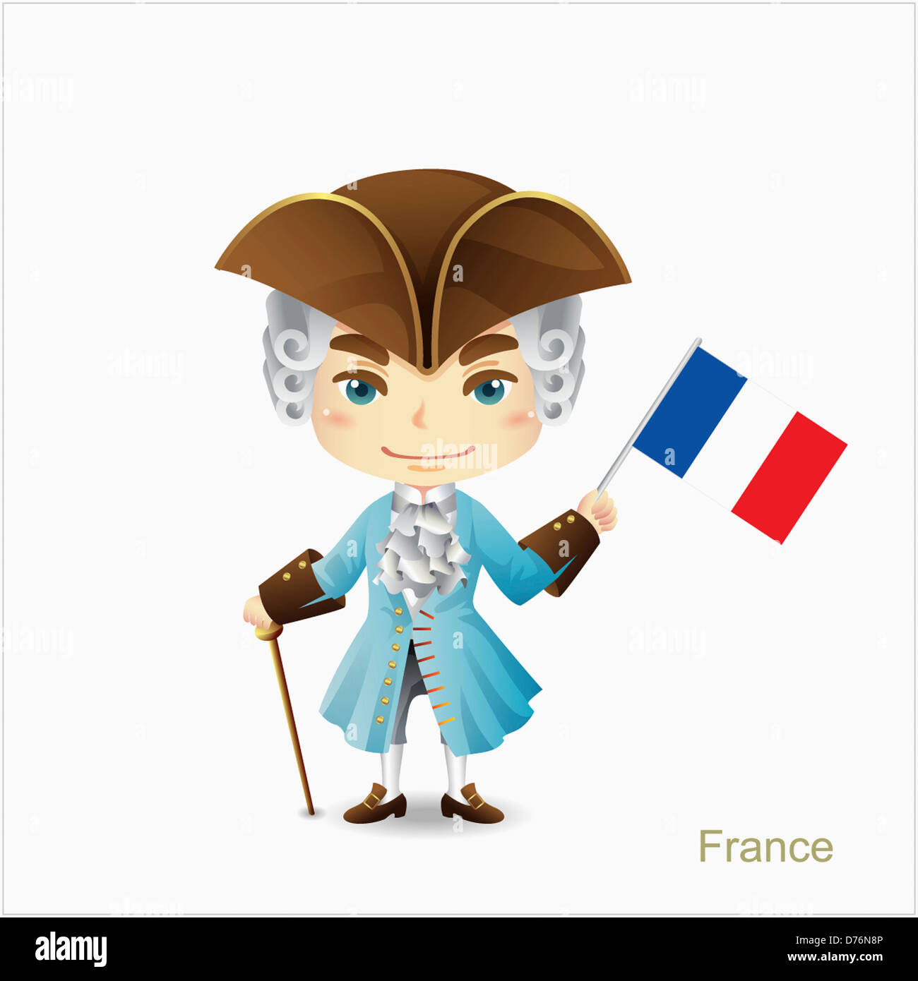illustration character representing France Stock Photo - Alamy