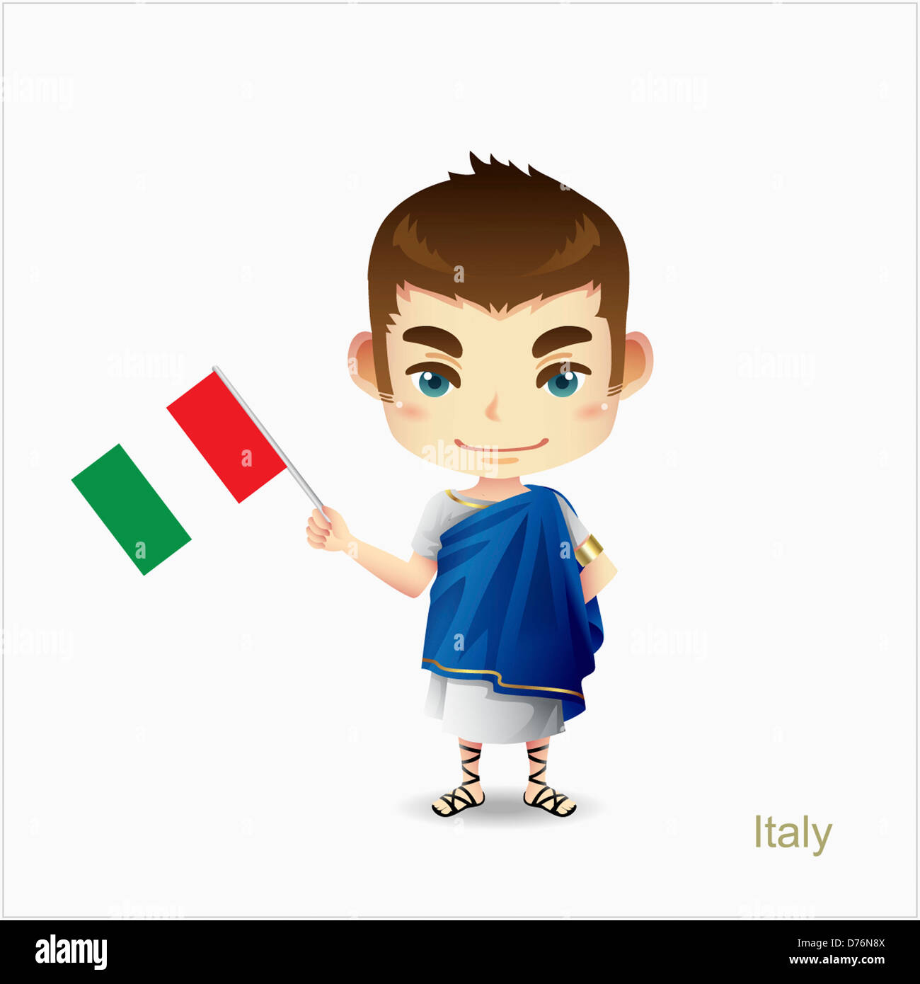 illustration character representing Italy Stock Photo - Alamy