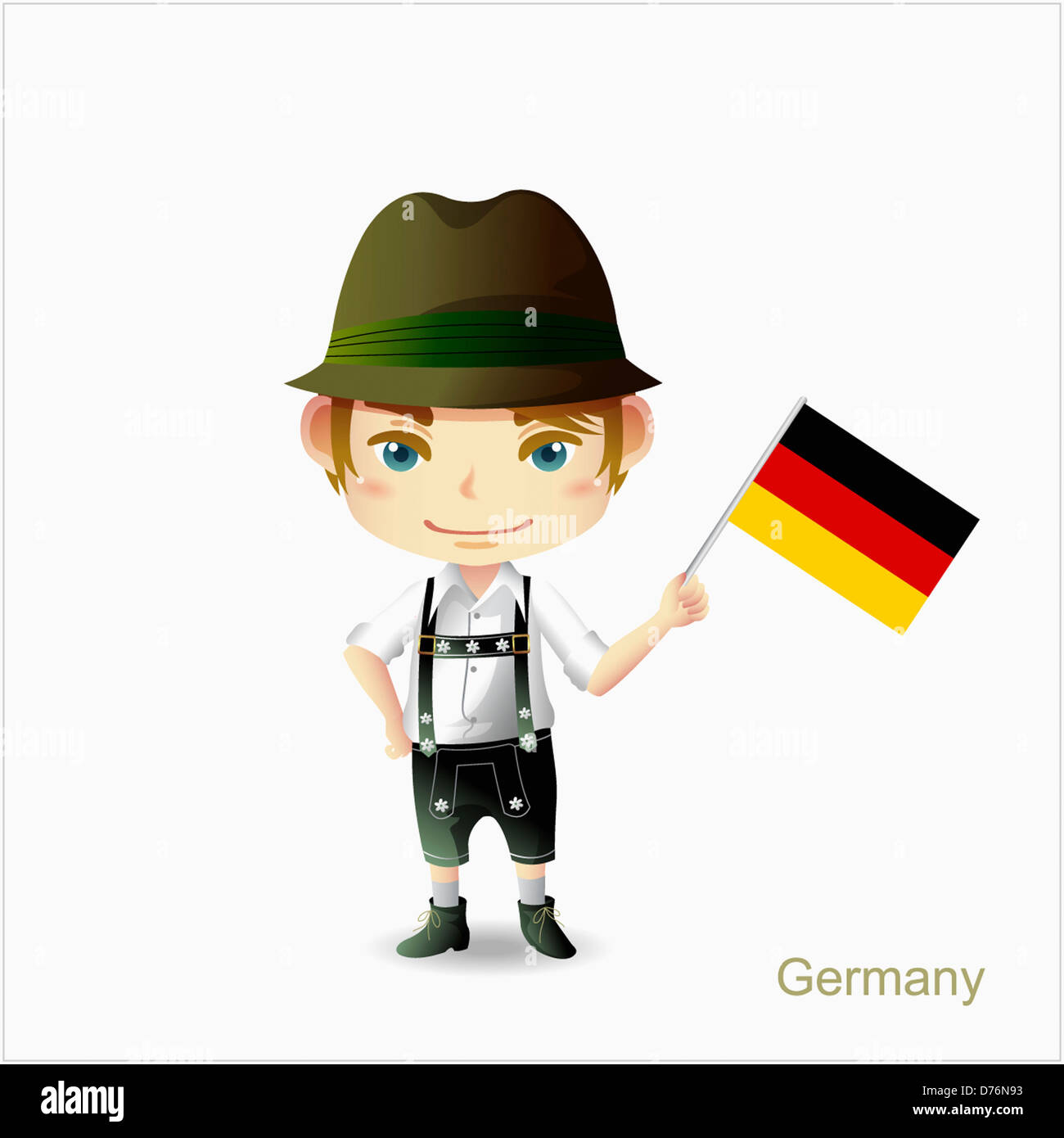 illustration character representing Germany Stock Photo - Alamy