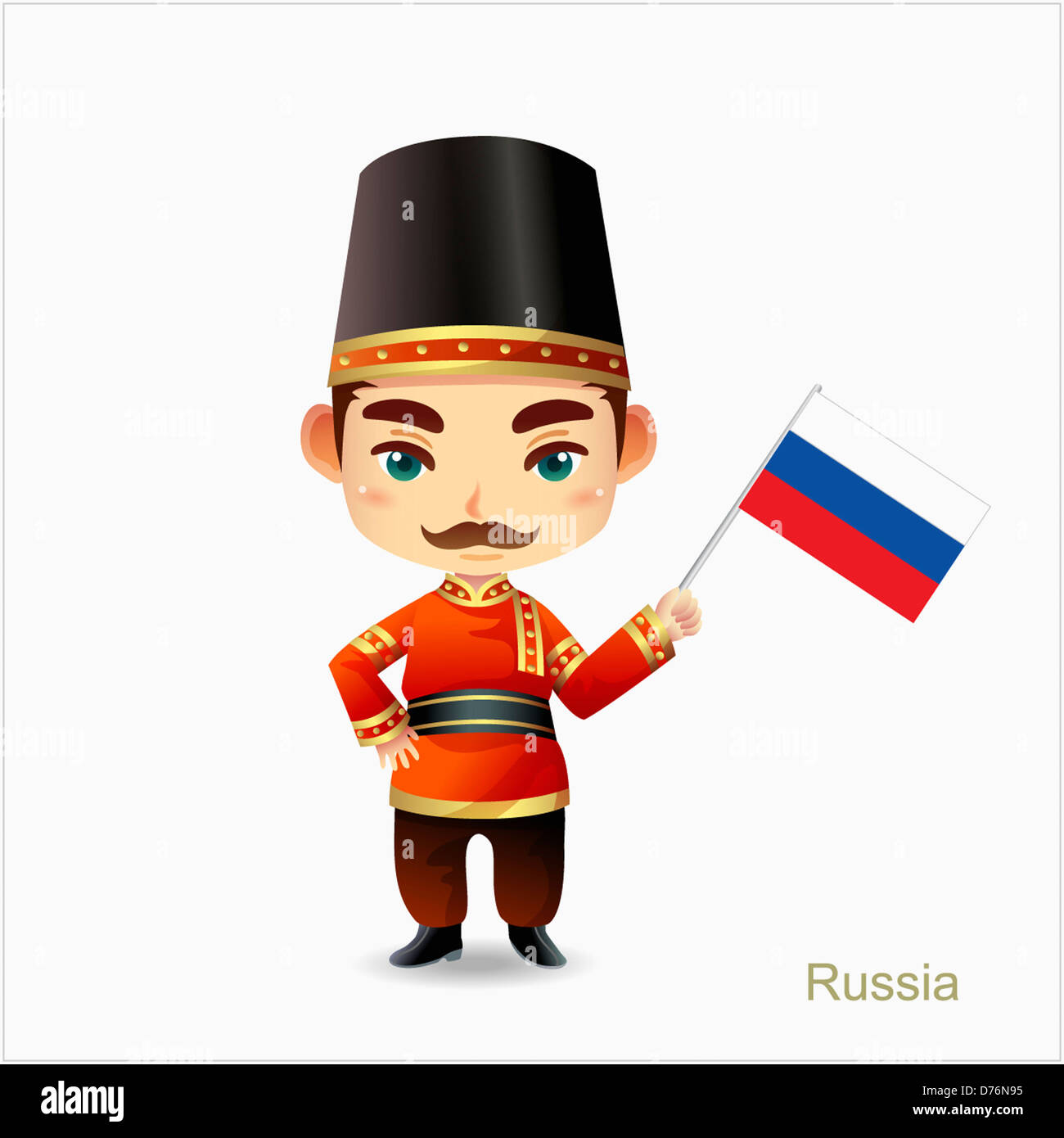 illustration character representing Russia Stock Photo - Alamy