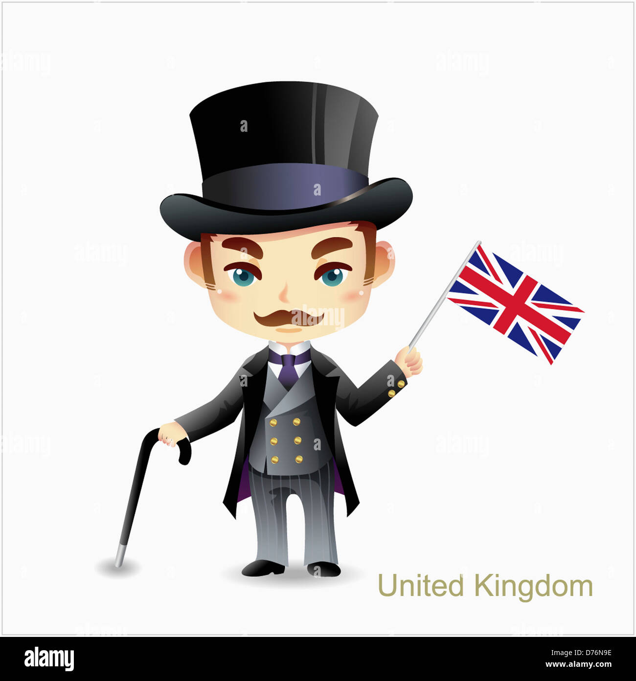 illustration character representing United Kingdom Stock Photo - Alamy