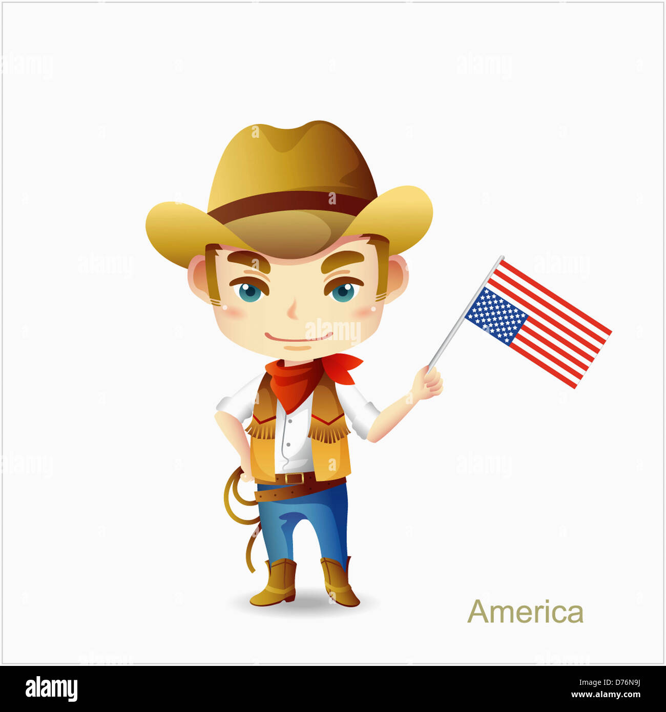 illustration character representing America Stock Photo - Alamy