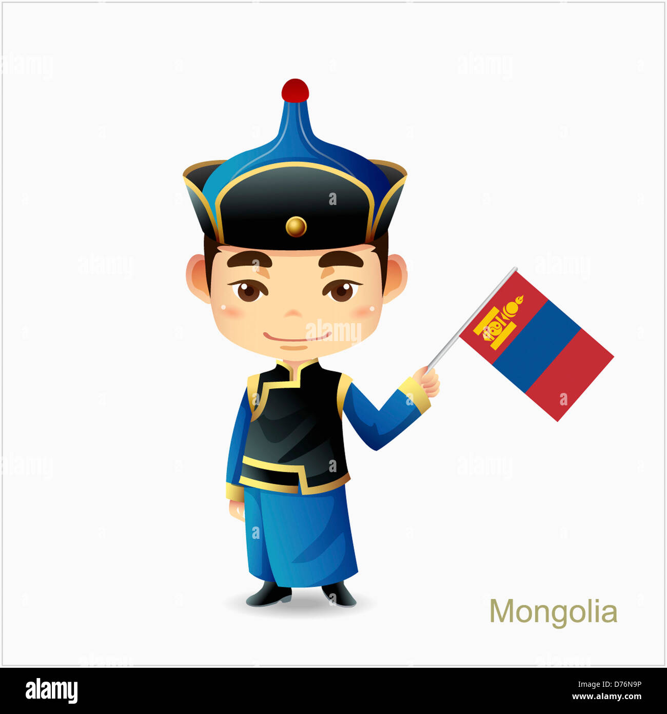 The mongolian national costume Cut Out Stock Images & Pictures - Alamy