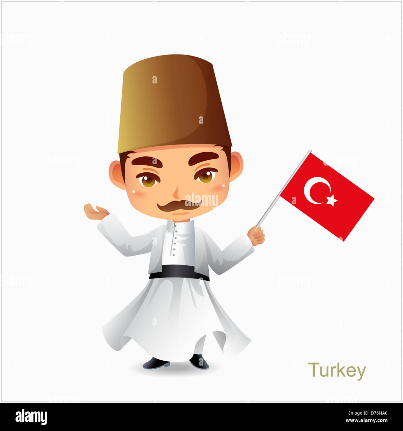 illustration character representing Turkey Stock Photo - Alamy