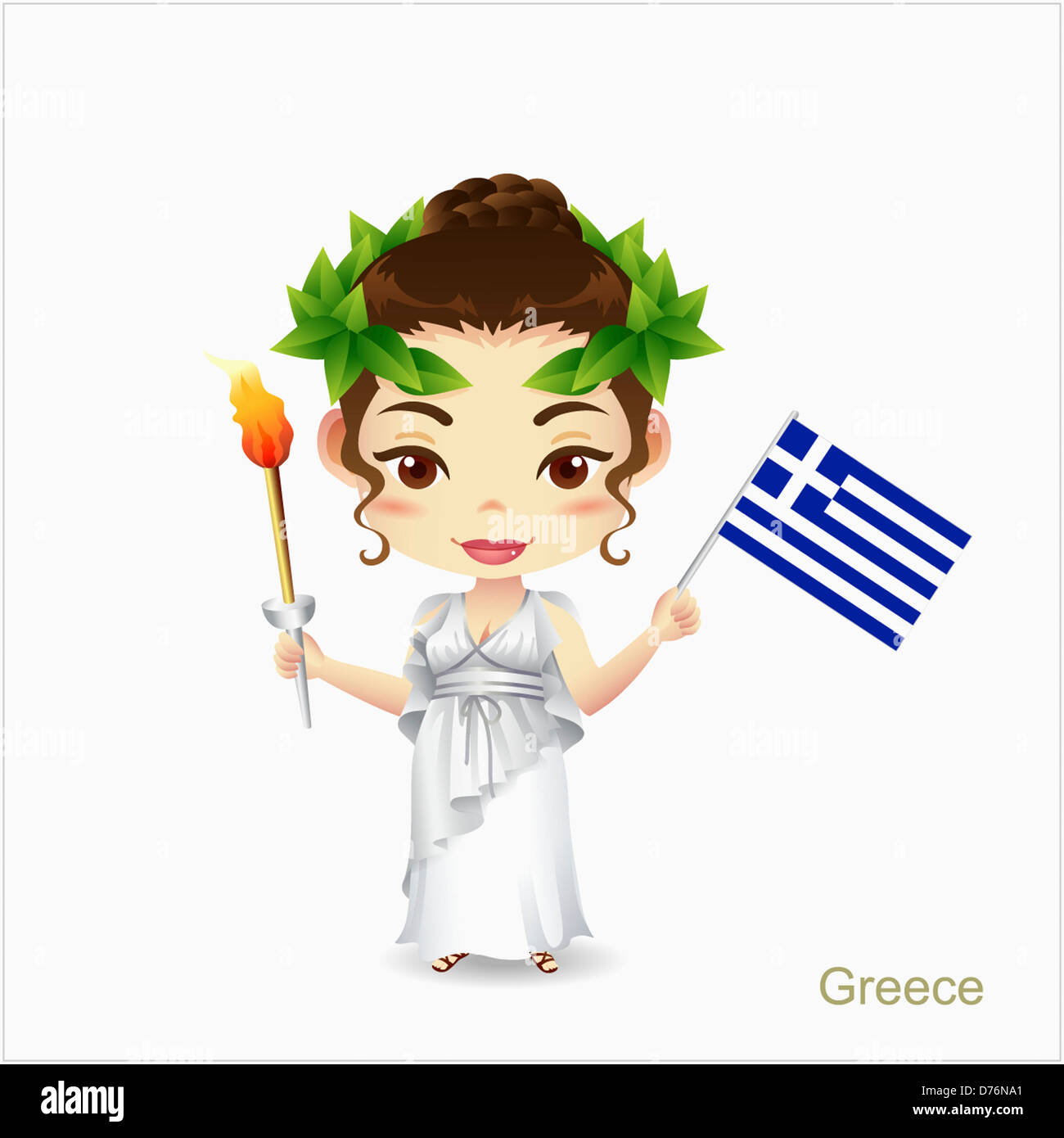 illustration character representing Greece Stock Photo - Alamy