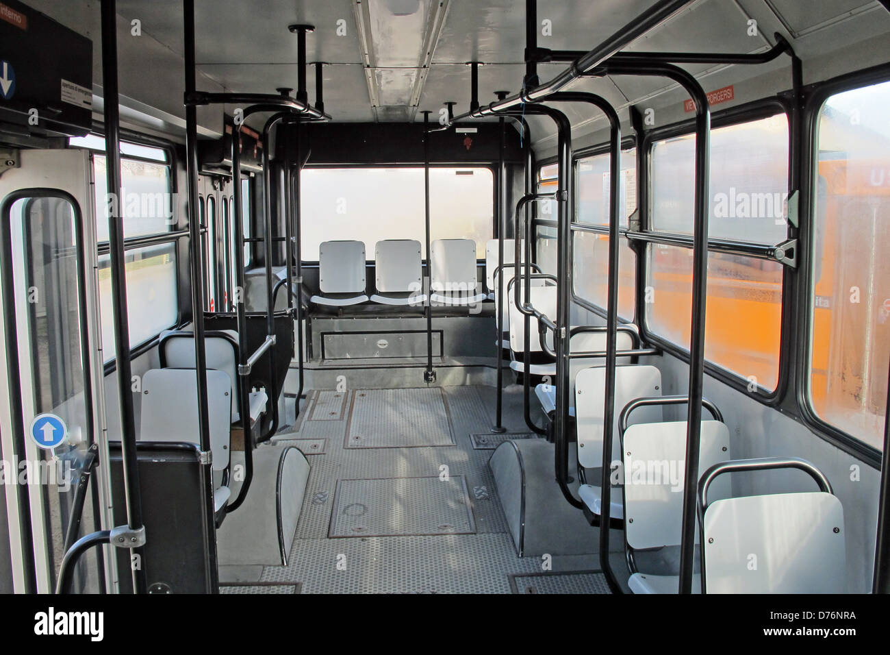 empty seats inside the bus for the transport of persons Stock Photo - Alamy