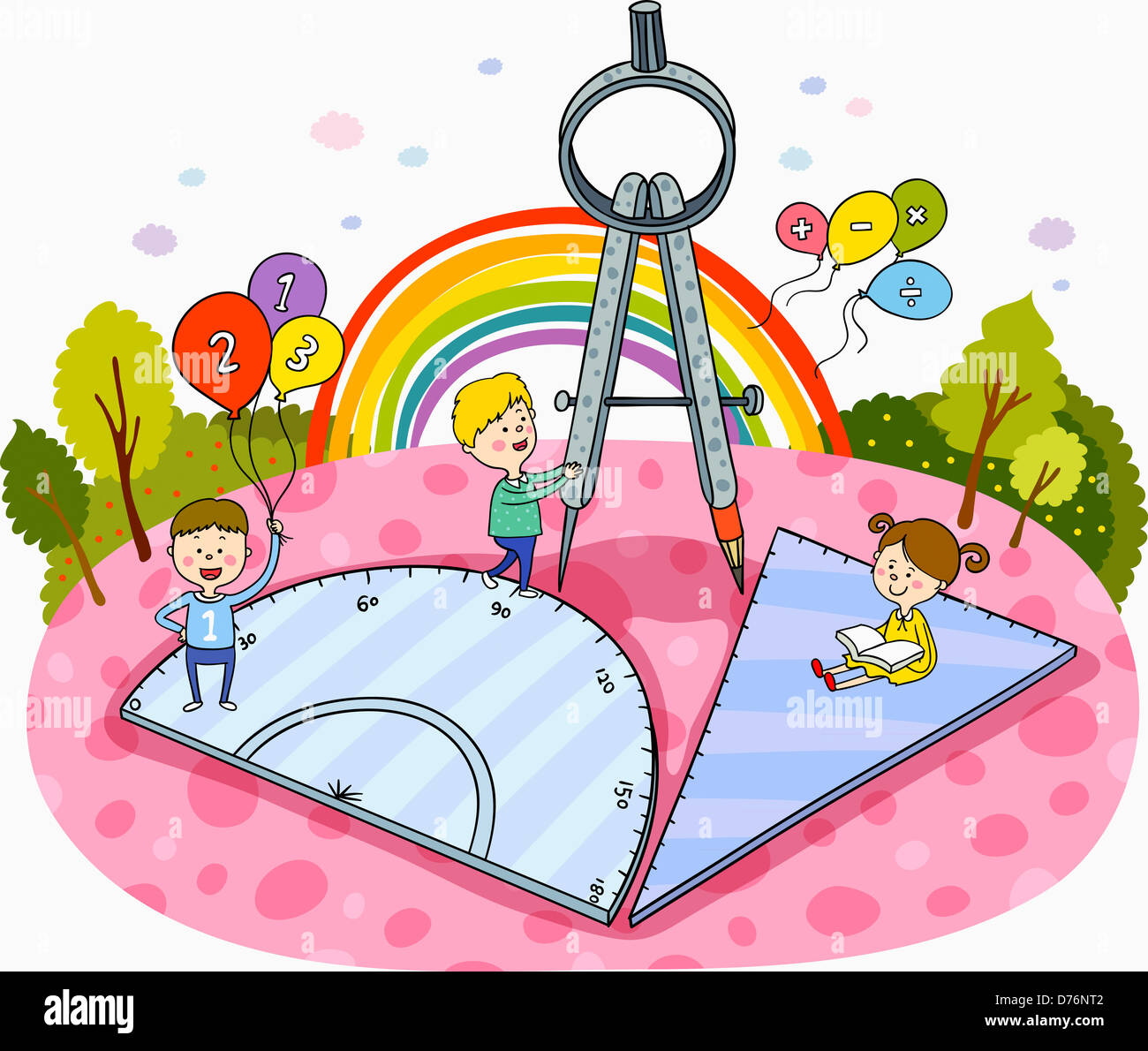 illustration of kids with mathematic tools Stock Photo - Alamy illustration of kids with mathematic tools Stock Photo - Alamy