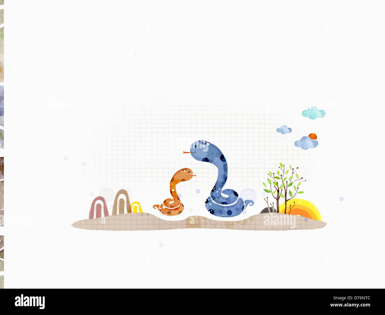 ppt template of front design featuring snakes Stock Photo - Alamy
