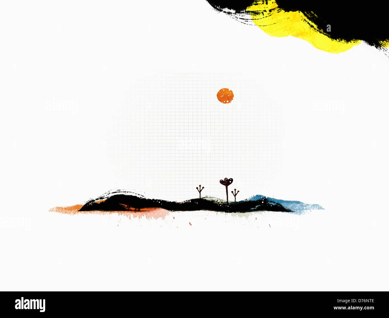 ppt template of front design featuring black land Stock Photo - Alamy