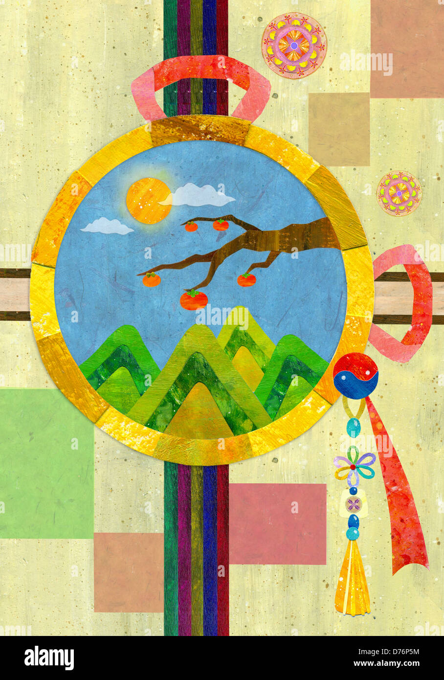 illustration of Korean design Stock Photo - Alamy