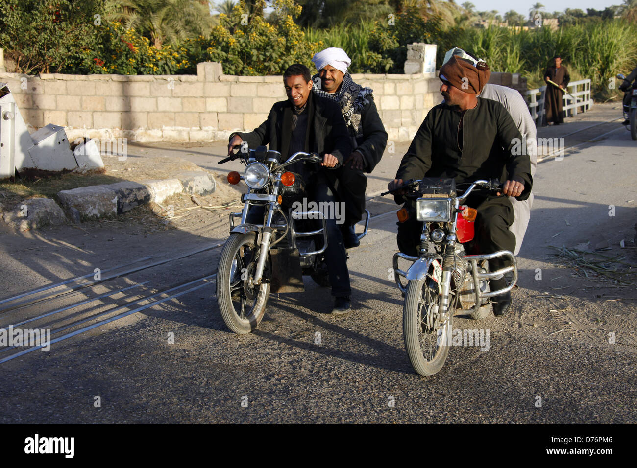 YOUNG MEN ON MOTOR CYCLES NAGAA EL-SHAIKH ABOU AZOUZ EGYPT 07 January ...