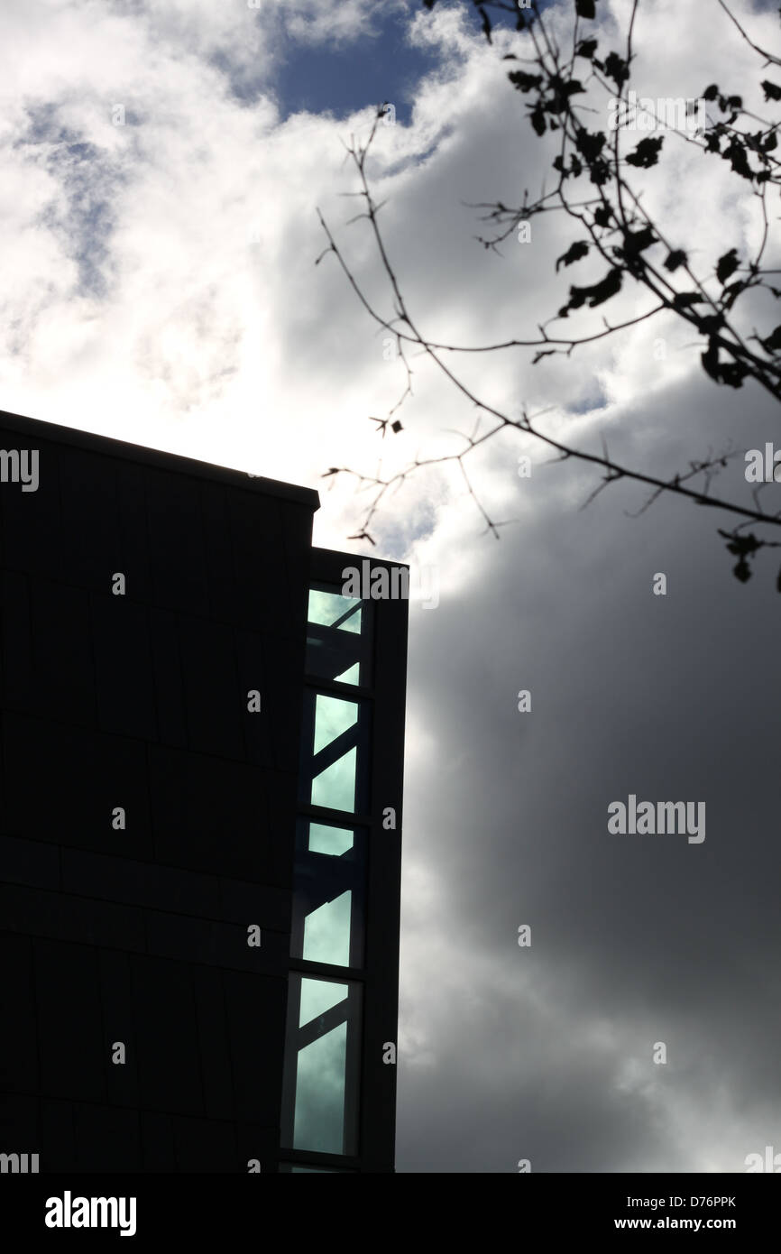 Details / close-ups of the Welsh Government building Sarn Mynach ...