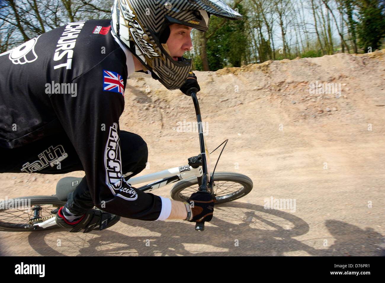 BMX Rider at Bike Park Stock Photo - Alamy