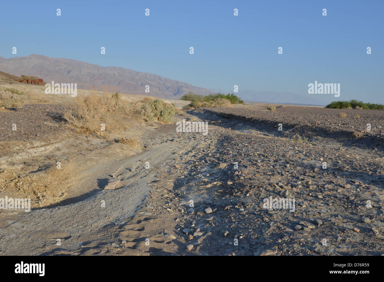 Dried up river bed in the Death Valley area of Las Vegas Stock Photo ...