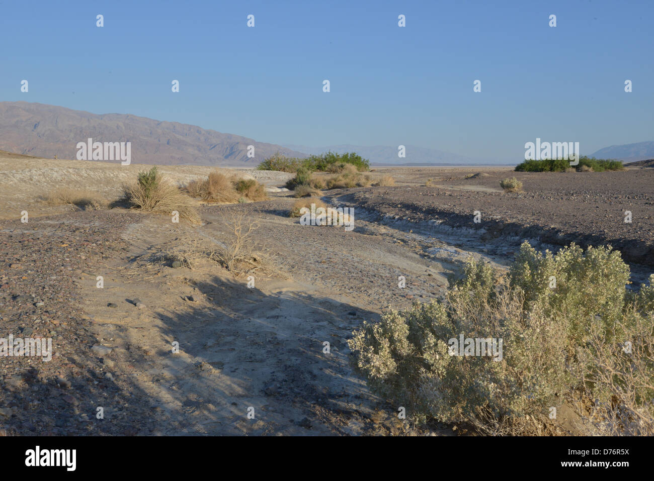 Dried up river bed in the Death Valley area of Las Vegas Stock Photo ...
