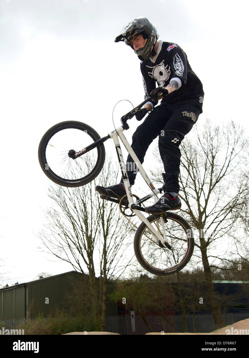 BMX Rider at Bike Park Stock Photo - Alamy