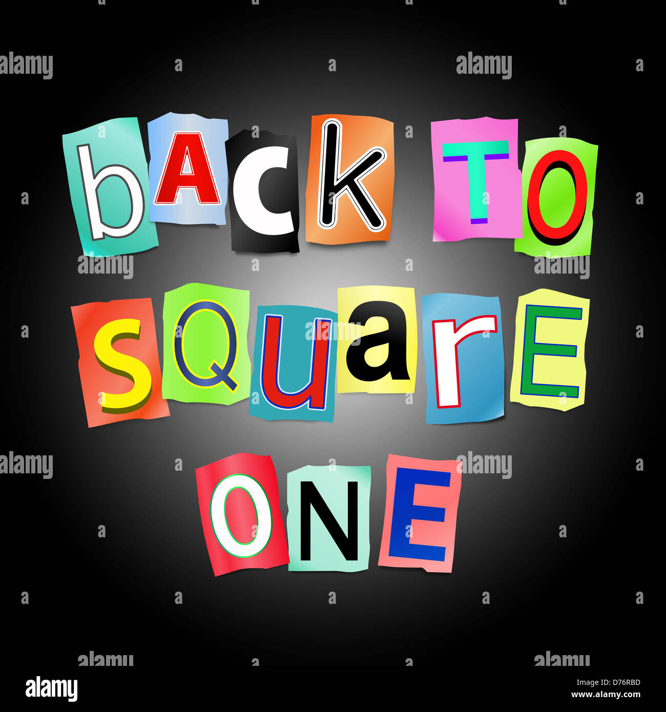 Back to square one Stock Photo - Alamy