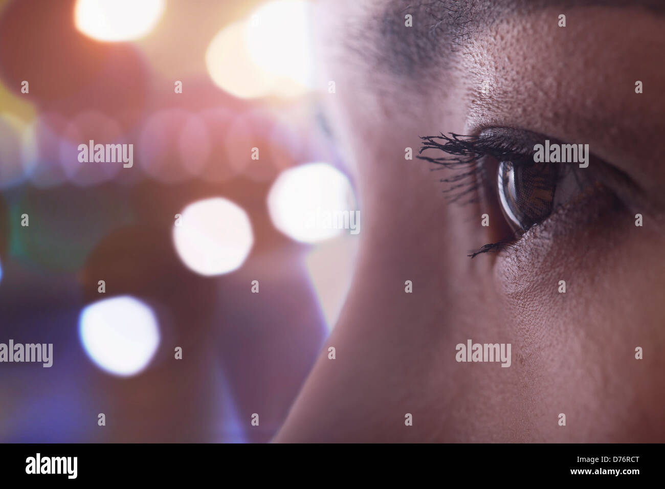 Close up of woman's eye, side view Stock Photo - Alamy