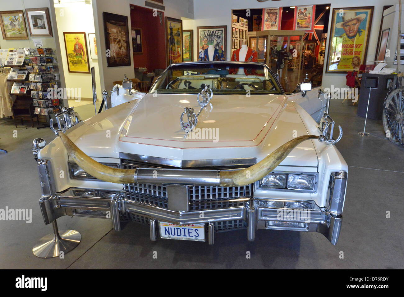 A heavily customised cowboy themed Cadillac Eldorado Stock Photo - Alamy