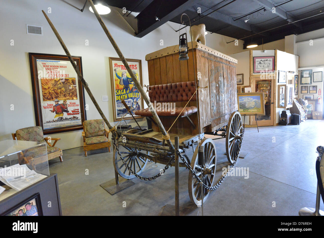 The dentists wagon from Django Unchained in a museum in America Stock ...