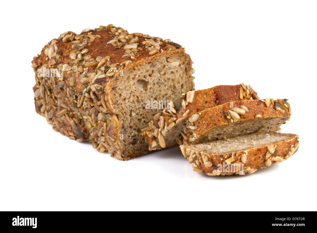 whole wheat bread isolated on white background Stock Photo - Alamy