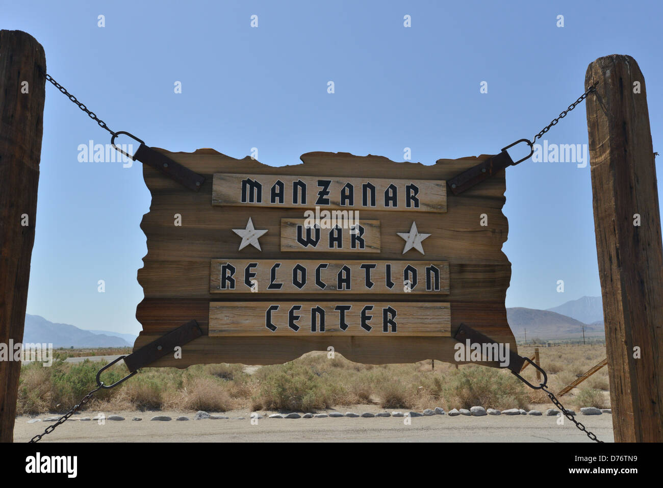 Sign manzanar war relocation hi-res stock photography and images - Alamy