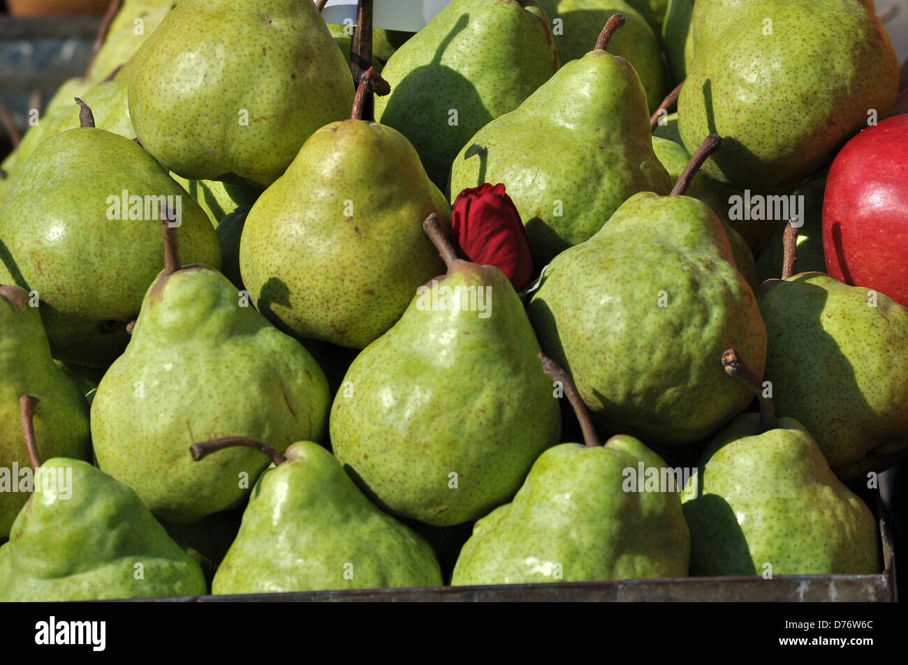 Colorful green pears Stock Photo - Alamy