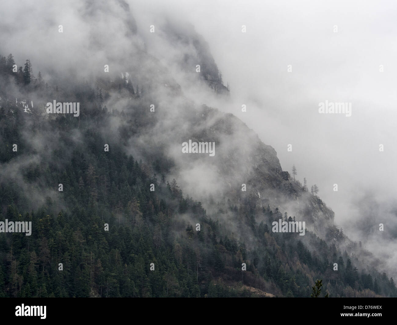Alps in France - cloudy Stock Photo - Alamy