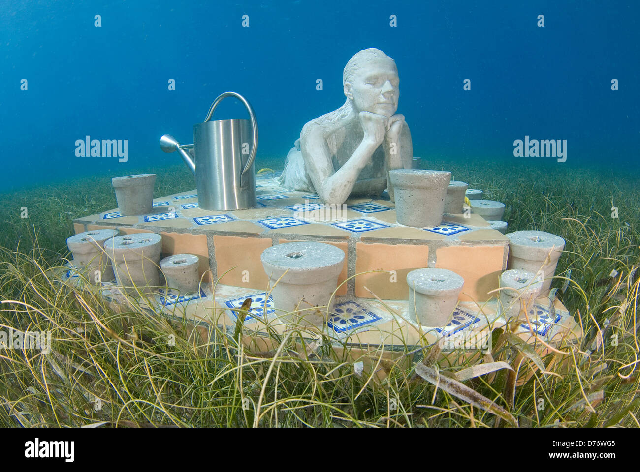 Sculpture Gardener Hope at Cancun Underwater Museum Cancun Quintana Roo ...