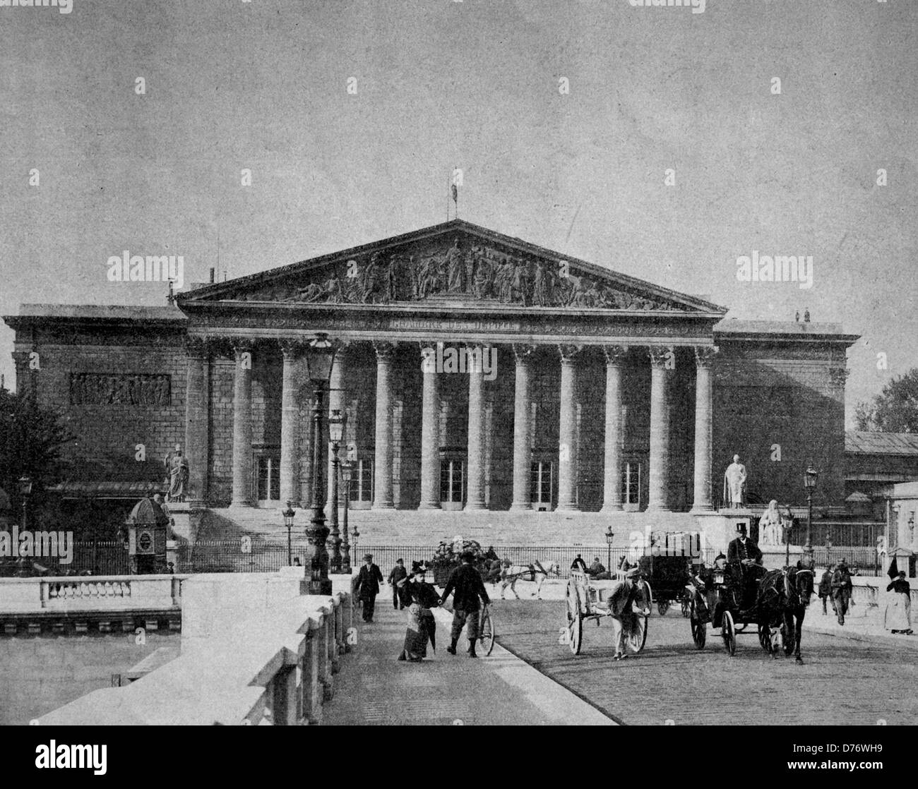 Early autotype of the Chamber of Deputies of France, Paris, France ...