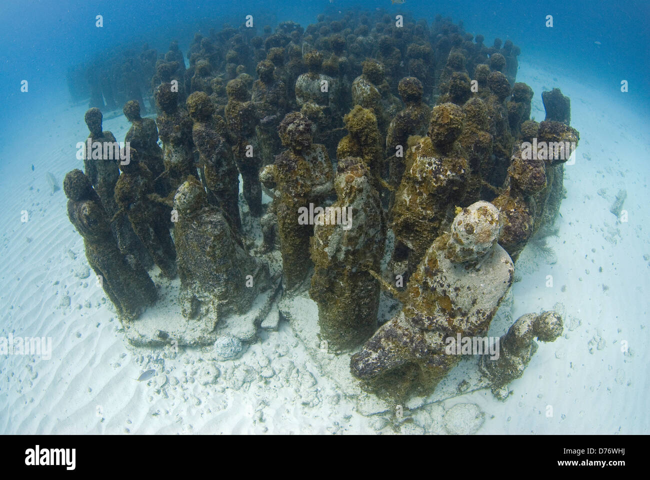 Sculptures at Cancun Underwater Museum Cancun Quintana Roo Yucatan ...