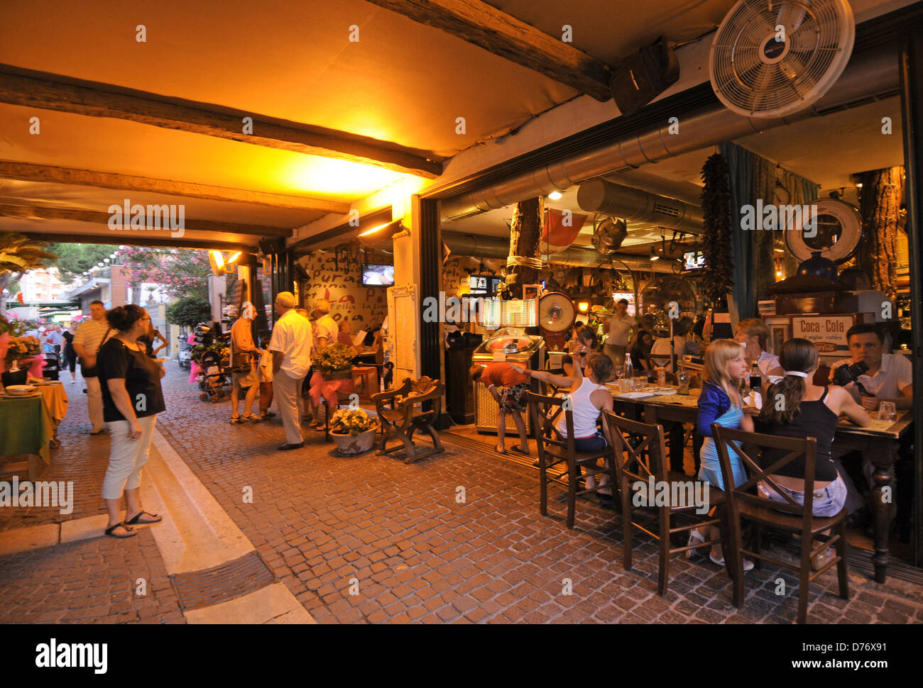 Italy,emili romagna rimini cafe restaurant Stock Photo - Alamy
