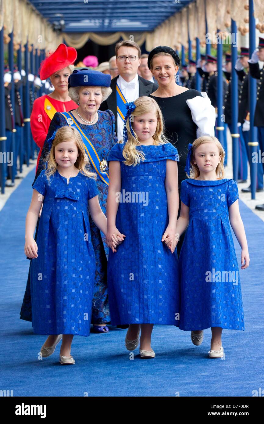 Amsterdam, Netherlands. 30th April 2013. Dutch Princess Beatrix (back ...