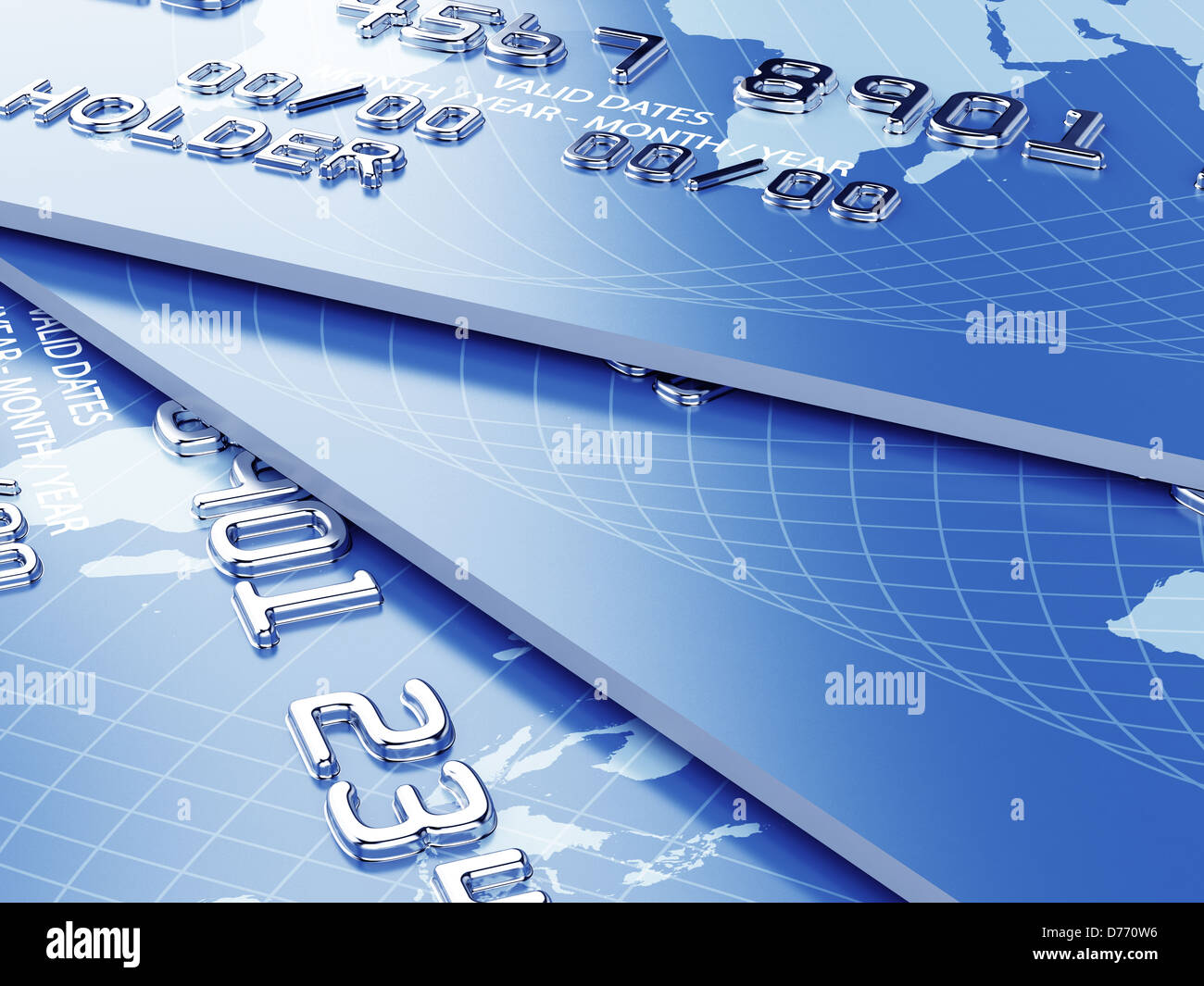 3d illustration of credit card stack background concept Stock Photo - Alamy