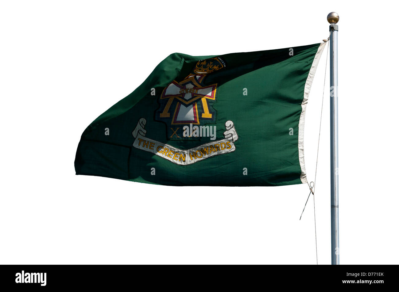 The Green Howards Regimental Flag Stock Photo - Alamy