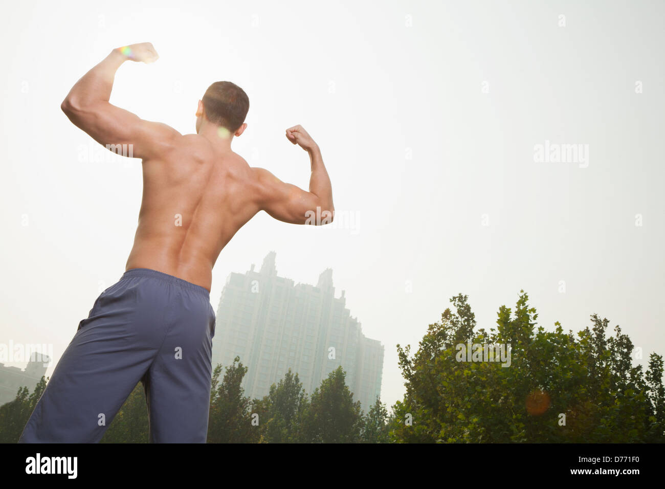 Muscular Man's Back Stock Photo - Alamy