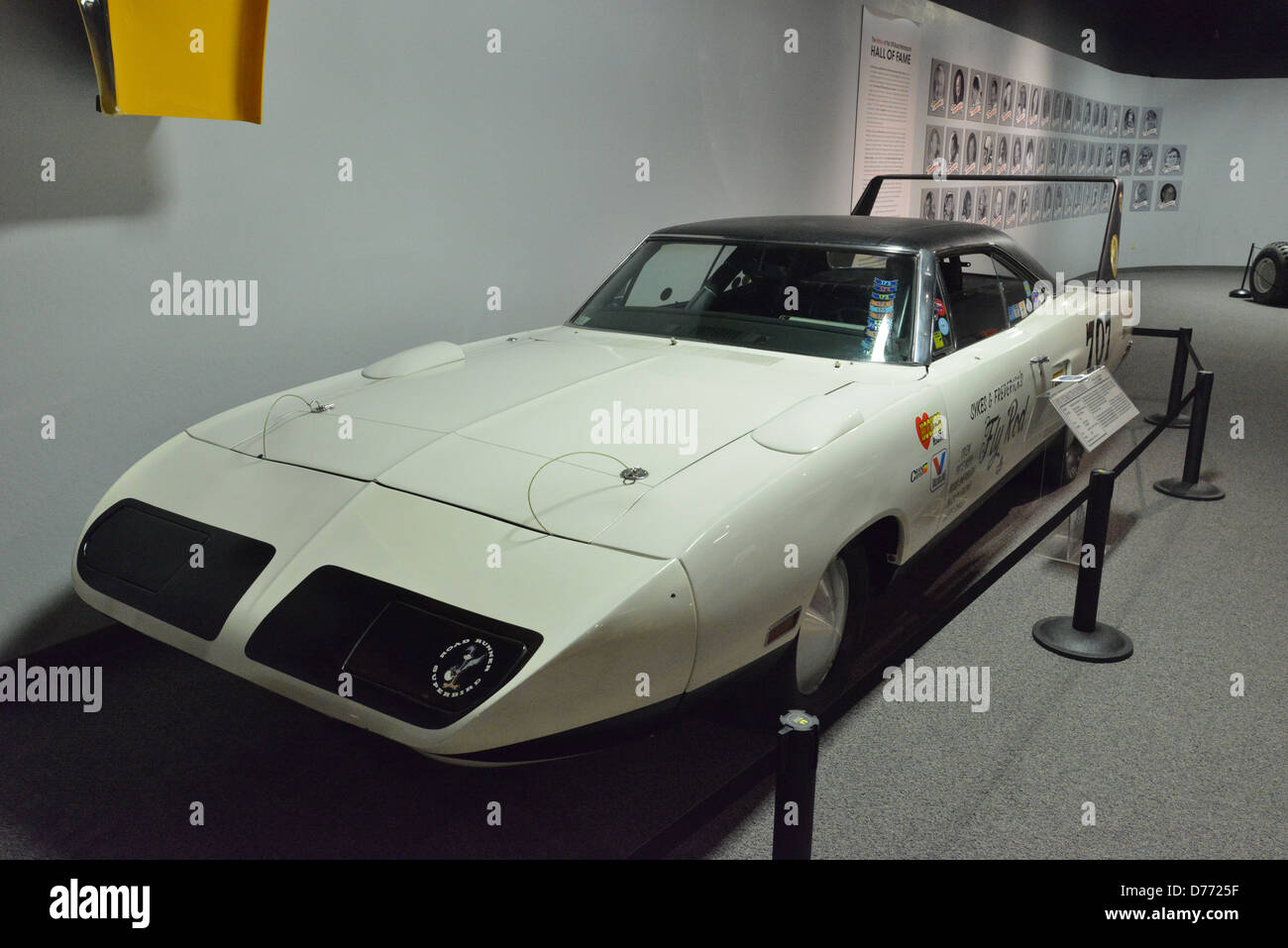 A classic car, a Plymouth Superbird at the Reno car museum in America ...