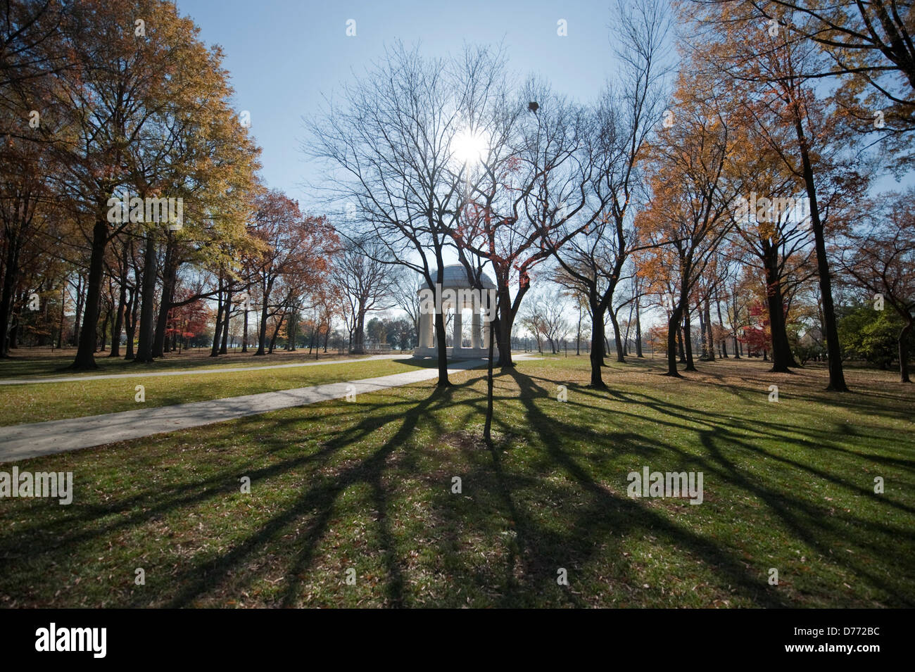 District Columbia World War I Memorial temple in West Potomac Park ...