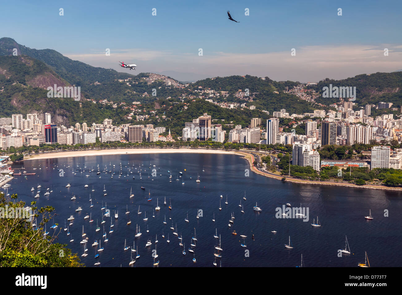 Rio de Janeiro, Brazil, Botafogo Beach. View from Sugarloaf Mountain ...