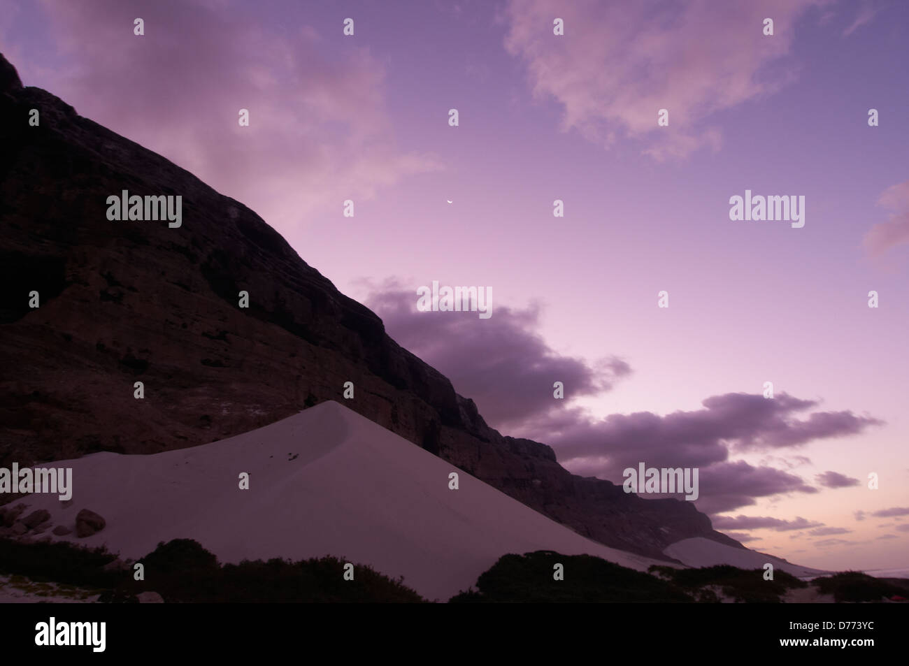 AMazing sunset at the Arher beach on the island of Socotra Stock Photo ...
