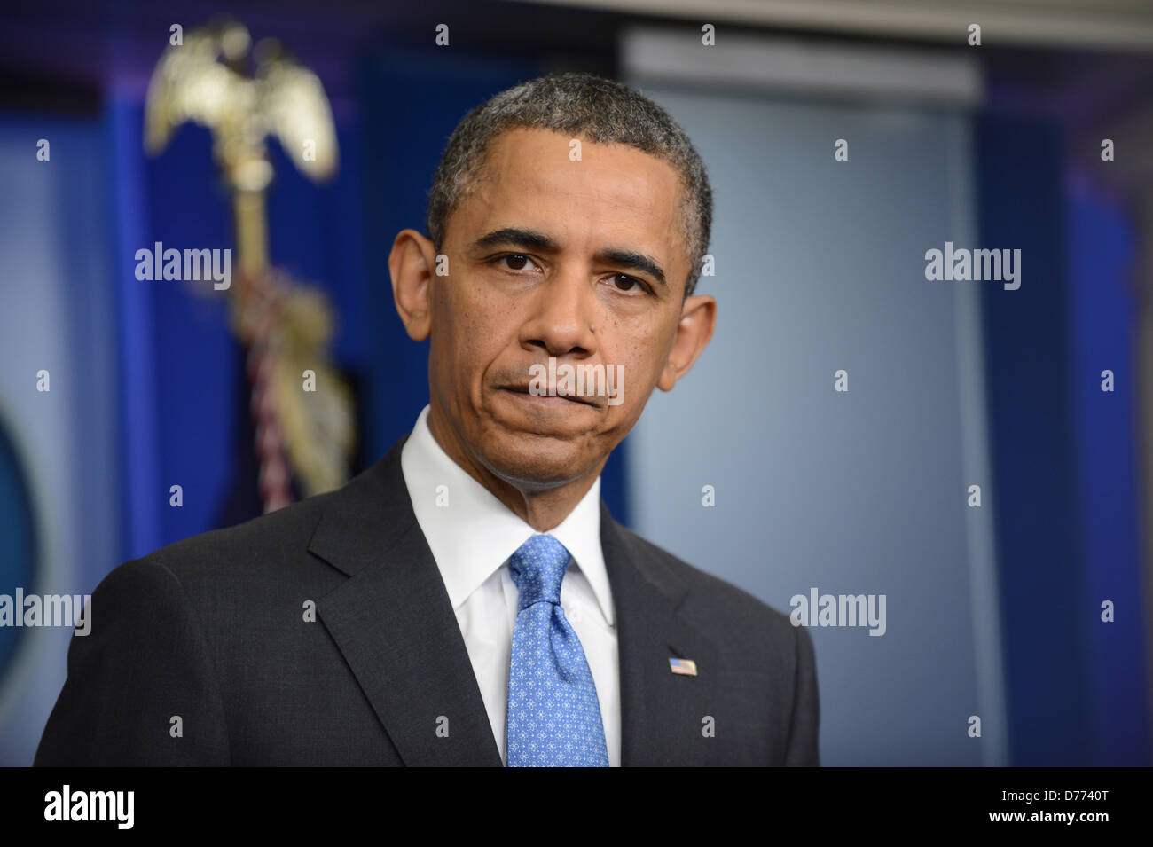 Washington DC, USA. 30th April 2013. President Barack Obama holds a ...