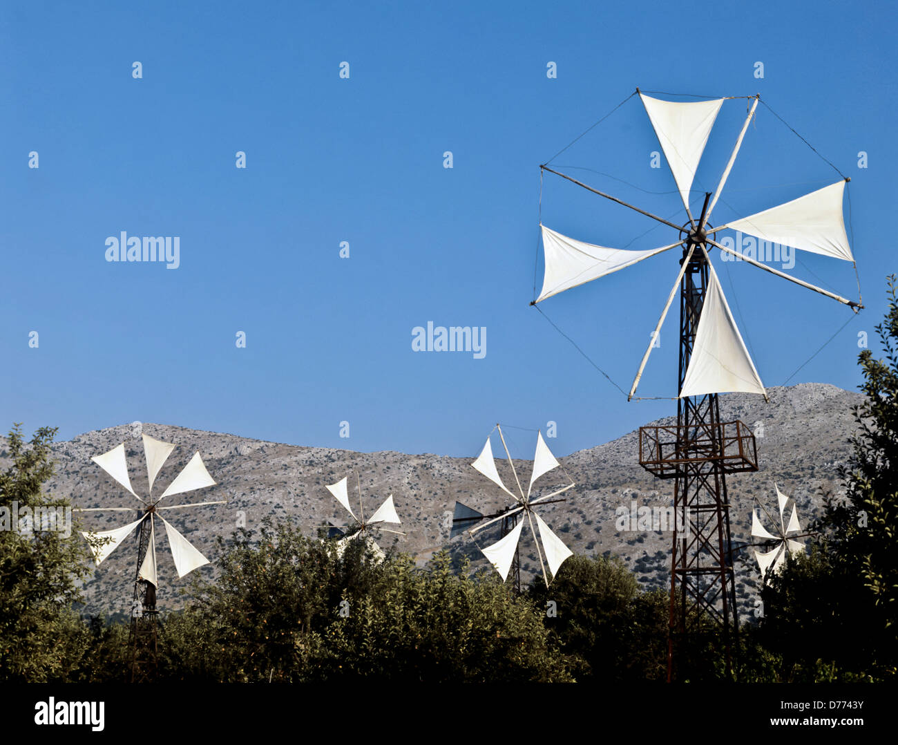 Windmills crete greece hi-res stock photography and images - Alamy