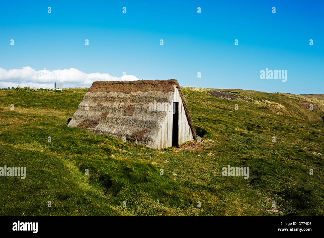 Seaweed Drying hut, Freshwater West, Pembrokeshire, Wales, UK Stock ...