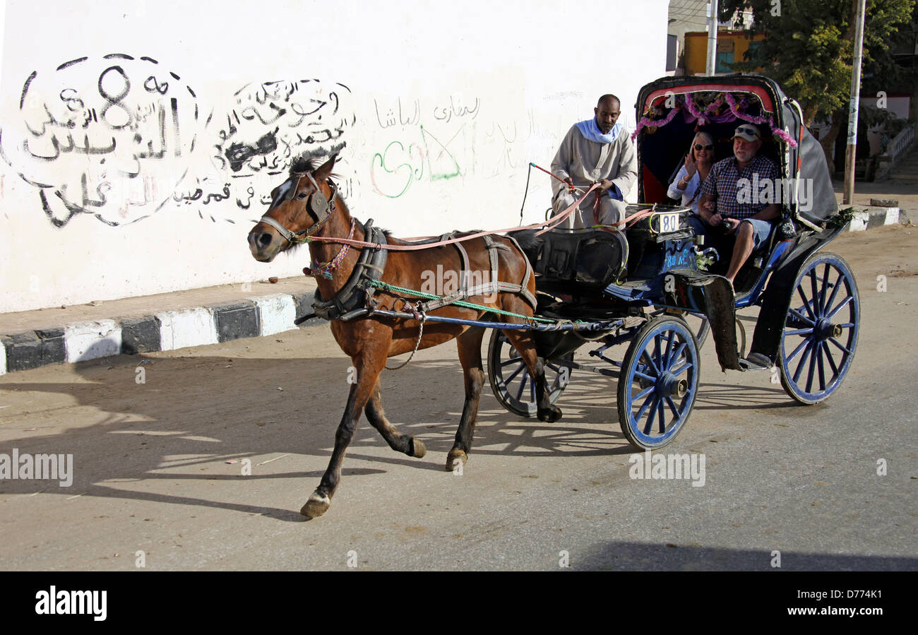 Egyptian horse carriage edfu egypt hi-res stock photography and images ...