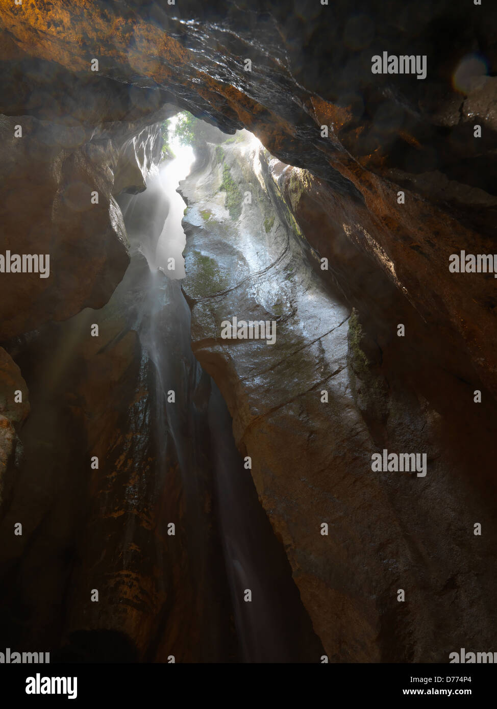 Varone, Italy, a waterfall in the natural cave Varone Stock Photo - Alamy
